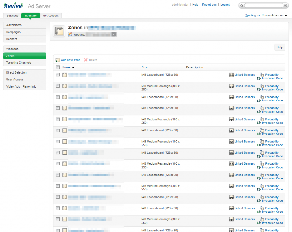 Screenshots of Revive Adserver version 3.0.0