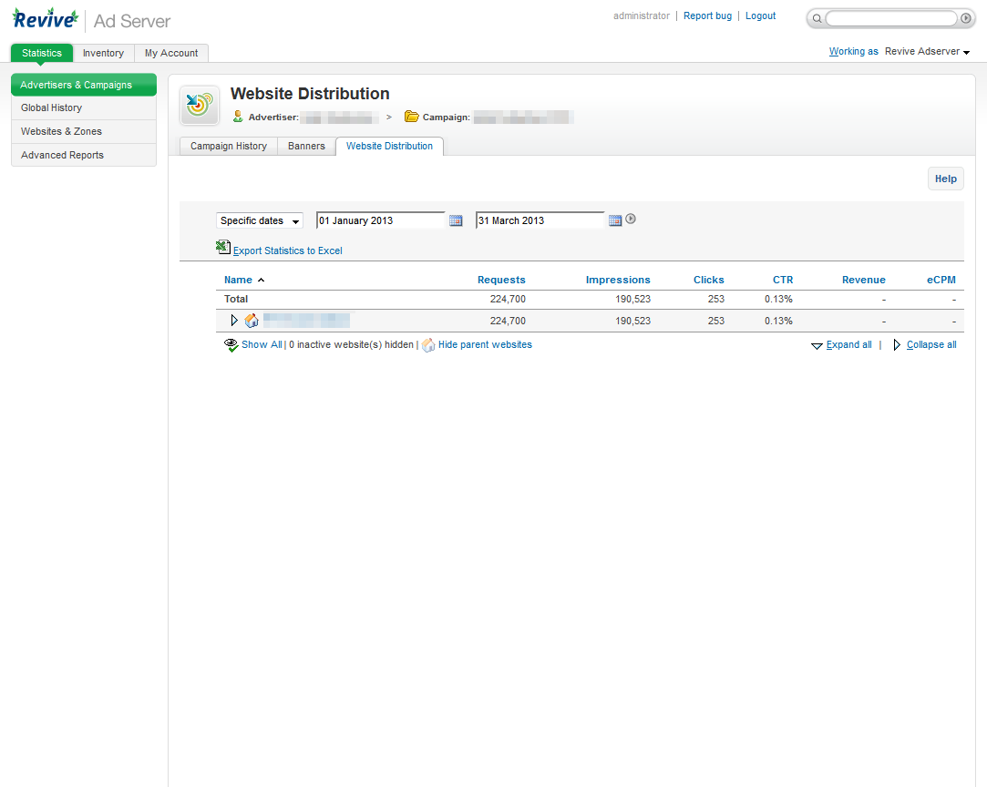 Screenshots of Revive Adserver version 3.0.0
