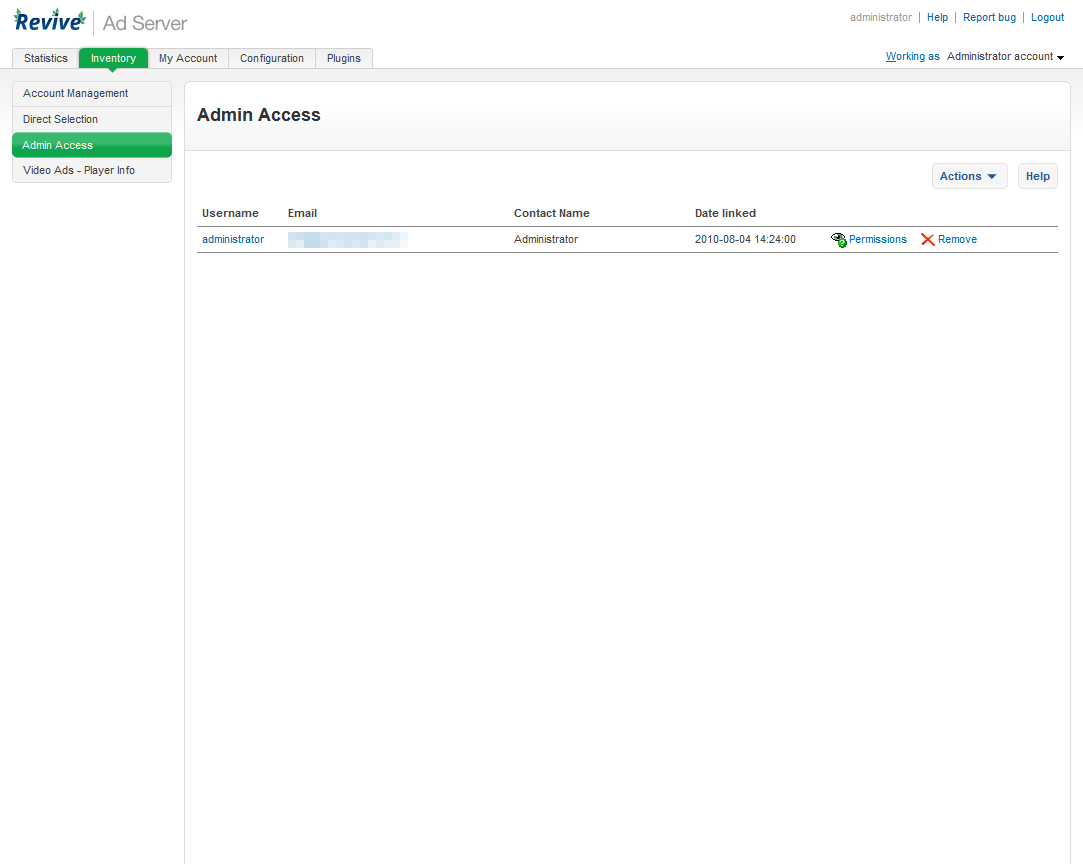 Screenshots of Revive Adserver version 3.0.0