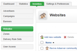 How to Create a Website in Revive Adserver