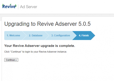How to Update the Revive Adserver software to a new version